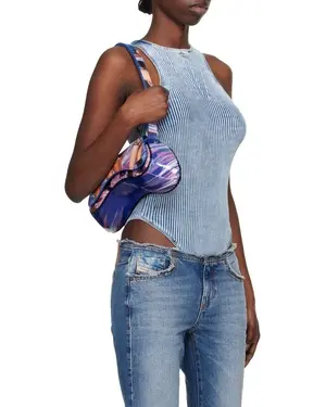 DIESEL® M-tansy Sleeveless Crewneck Denim Bodysuit