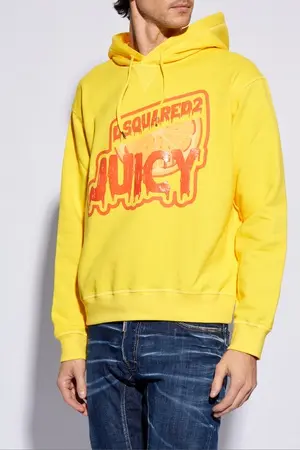 Dsquared2 Graphic Printed Drawstring Hoodie