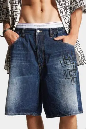 Dsquared2 Icon Mid-rise Denim Shorts