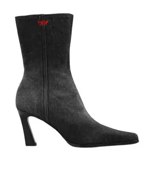 DIESEL® D Allas Denim Ankle Boots - Black