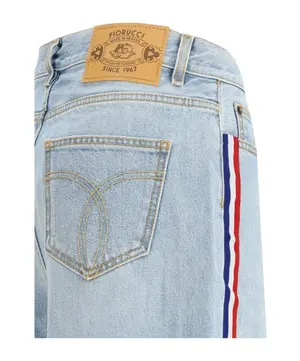 Fiorucci Tricolor Stripe Baggy Jeans