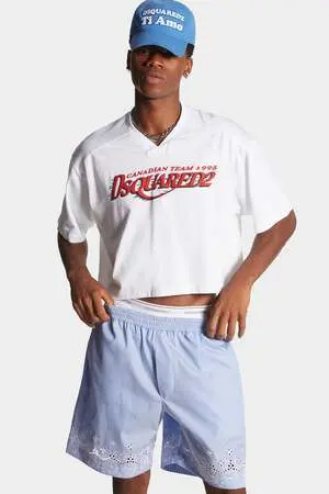 Dsquared2 Striped Elastic Waist Shorts