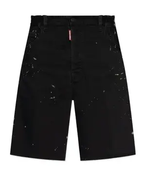 Dsquared2 Paint Splatter Surfer Shorts - Black
