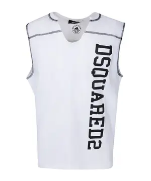 Dsquared2 Logo-printed Sleeveless Tank Top - White