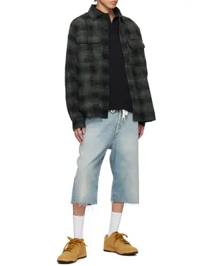 Palm Angels Curved Logo Checked Shirt