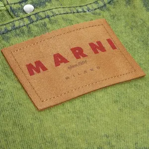 Marni Logo Patch Denim Crop Top