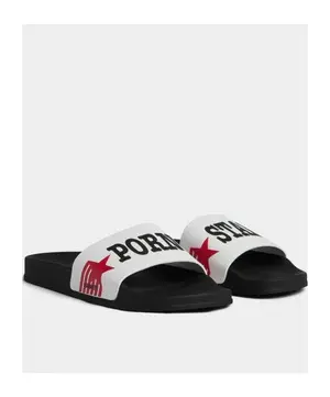 Dsquared2 Slogan Print Open-top Slides