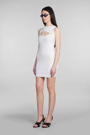 Off-White Cut-out Sleeveless Mini Dress