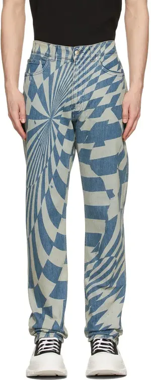 Stella McCartney X Ed Curtis Geometric Pattern Jeans