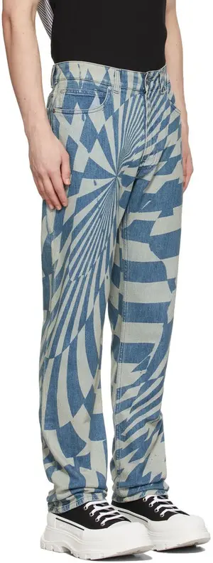 Stella McCartney X Ed Curtis Geometric Pattern Jeans