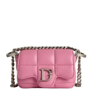 Dsquared2 Plaque Quilted Crossbody Bag - Pink
