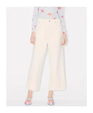 Kenzo Cropped Fit Wide Leg Jeans