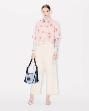 Kenzo Cropped Fit Wide Leg Jeans