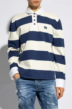 Dsquared2 Long-sleeved Striped Polo Shirt