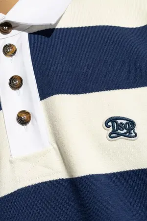 Dsquared2 Long-sleeved Striped Polo Shirt