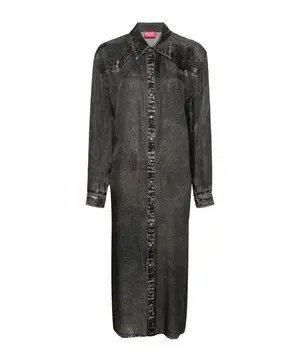 DIESEL® Denim-print Twill Shirtdress