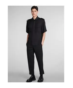 Neil Barrett Epaulettes Short-sleeved Straight Hem Shirt