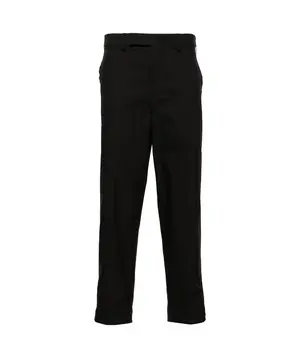 Neil Barrett Mid-rise Tapered-leg Chinos - Black