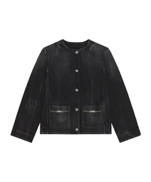 Givenchy Chains Detailed Denim Jacket