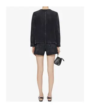 Givenchy Chains Detailed Denim Jacket