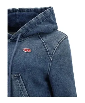 DIESEL® Denim Cropped Hoodie