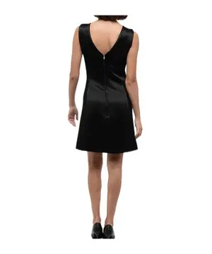 JIL SANDER Draped-neckline Zip-fastening Mini Dress