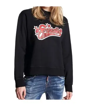 Dsquared2 Logo-print Long-sleeve Sweatshirt - Black