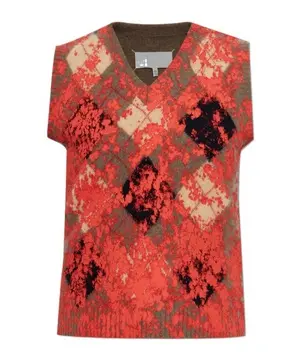 MAISON MARGIELA Argyle Knit Sleeveless Top