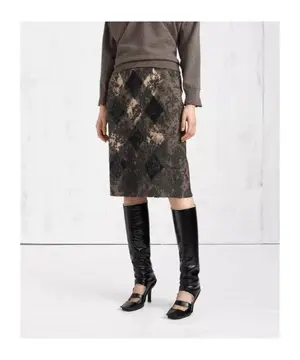 MAISON MARGIELA Knit Virgin Wool Pencil Skirt