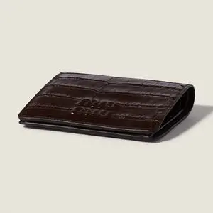 Miu Miu Small Crocodile Embossed Calfskin Wallet
