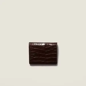 Miu Miu Small Crocodile Embossed Calfskin Wallet