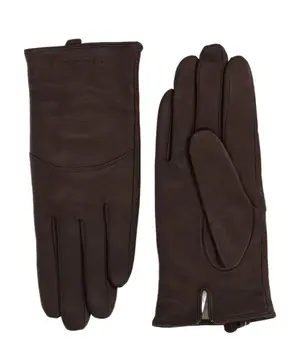 Max Mara Solid-color Leather Gloves - Black