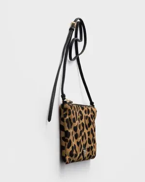 Prada Small Printed Calf Hair Shoulder Bag