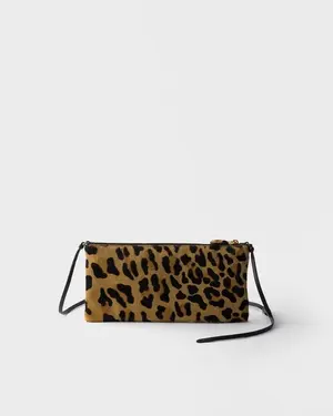 Prada Small Printed Calf Hair Shoulder Bag