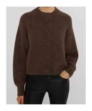 FRAME Flecked Button-up Cardigan