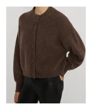 FRAME Flecked Button-up Cardigan