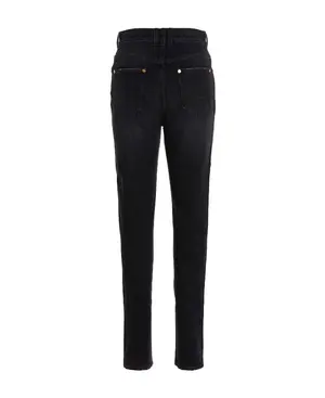 Balmain High-waisted Button-detail Denim Jeans