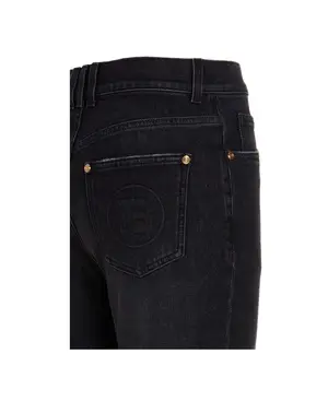 Balmain High-waisted Button-detail Denim Jeans