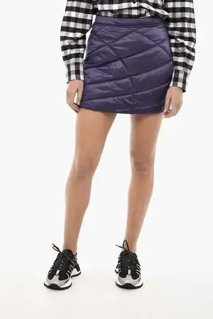 Woolrich Quilted Padded Mini Skirt - Violet