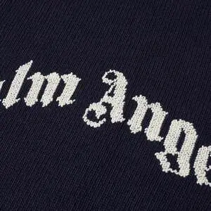 Palm Angels Logo Intarsia Crewneck Sweater
