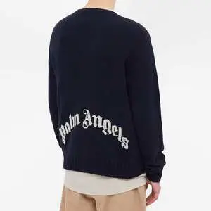 Palm Angels Logo Intarsia Crewneck Sweater