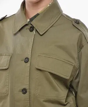 Woolrich Utility Overshirt With Contrast Buttons