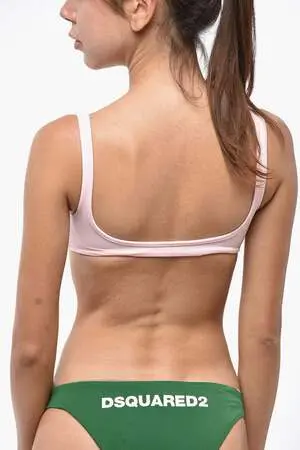 Dsquared2 Technicolor Bandeau-style Bikini Top