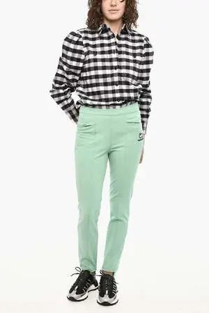 Woolrich Logo-embroidered Stirrup Trousers - Green