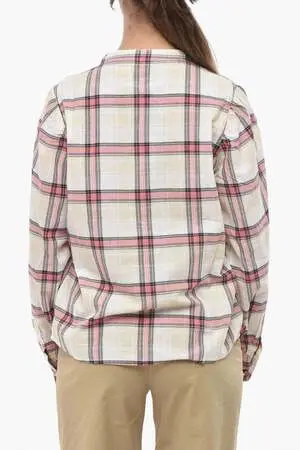 Woolrich Plaid Mandarin Collar Shirt