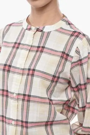 Woolrich Plaid Mandarin Collar Shirt