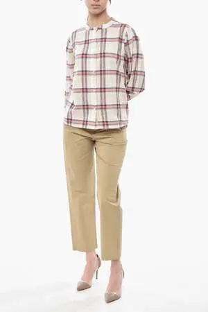 Woolrich Plaid Mandarin Collar Shirt