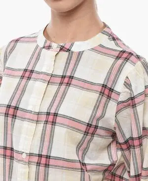 Woolrich Plaid Mandarin Collar Shirt
