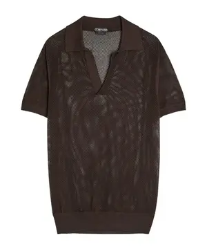 TOM FORD Mesh Knit Polo Top
