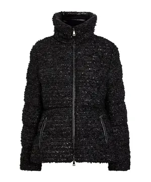Moncler Urbel Wool Slim-fit Short Puffer Jacket